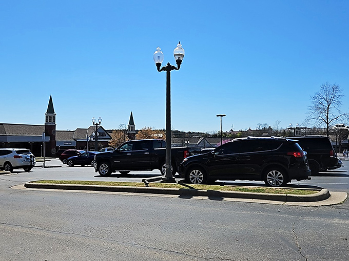 Ample parking means more time shopping, less time circling like a vulture in an asphalt desert.