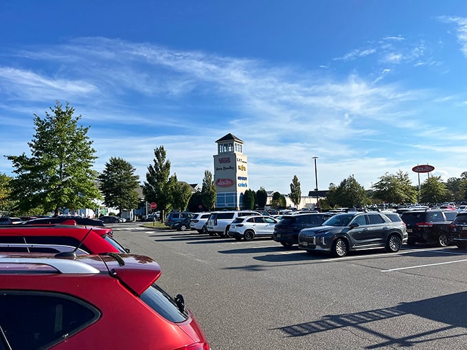 The parking lot &ndash; first battlefield of the outlet shopping experience. Veterans know to arrive early or circle patiently like retail sharks.