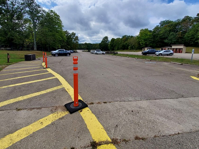 The humble parking lot &ndash; where everyday vehicles wait while their humans commune with some of Earth's oldest residents.