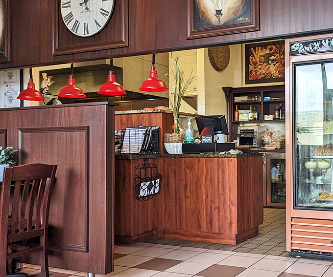 Where diner magic happens&mdash;red pendant lights illuminate the heart of this beloved Melbourne institution.