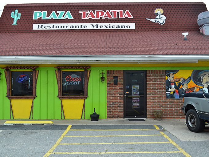 Plaza Tapatia's colorful facade brings a splash of Mexican flavor to Cambridge, proving affordable retirement doesn't mean sacrificing culinary diversity.