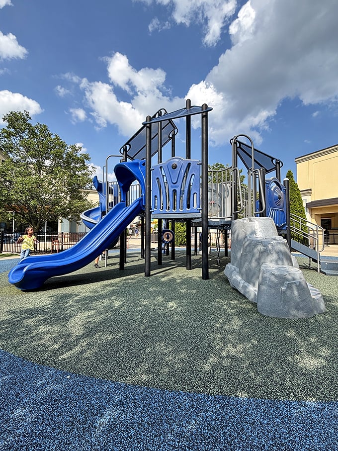 Because shopping is a family affair&mdash;this playground genius ensures kids burn energy while parents' credit cards do the same elsewhere.