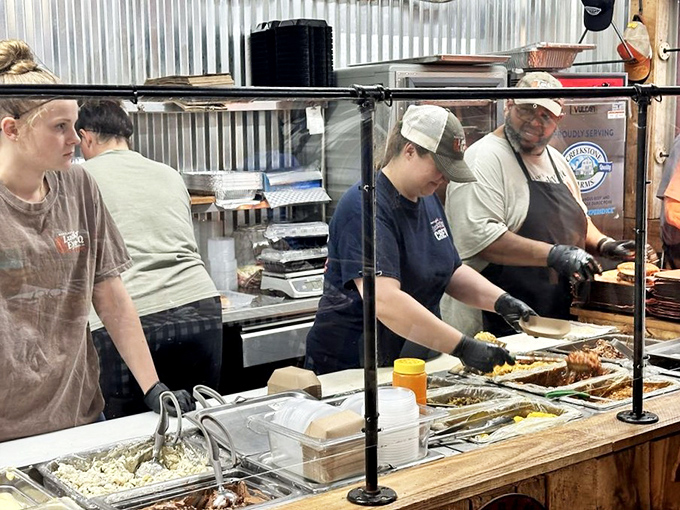Behind the scenes where magic happens&mdash;skilled hands transforming humble ingredients into edible poetry. The assembly line of joy.