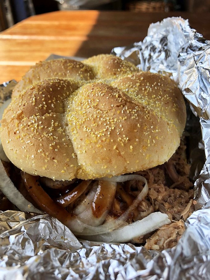 A sandwich that requires strategic planning before the first bite. Architecture and lunch, beautifully combined.