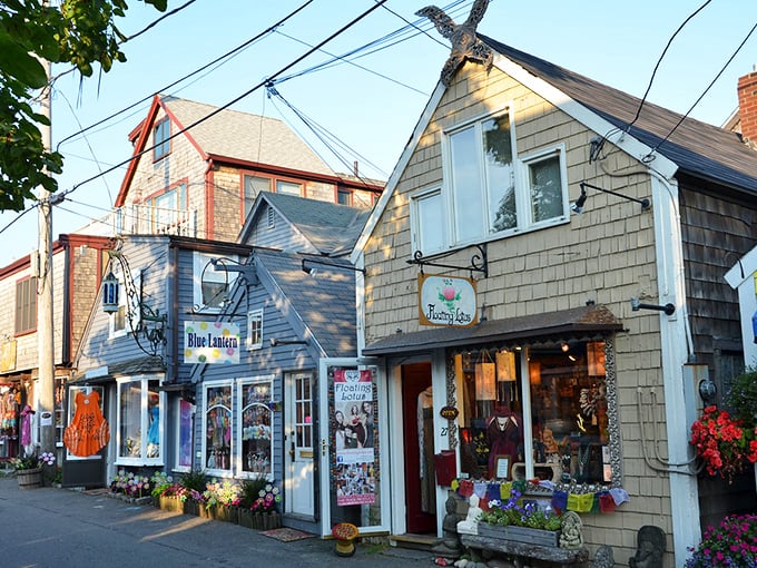 Bearskin Neck's shops huddle together in that charming New England way that makes shopping feel like treasure hunting.