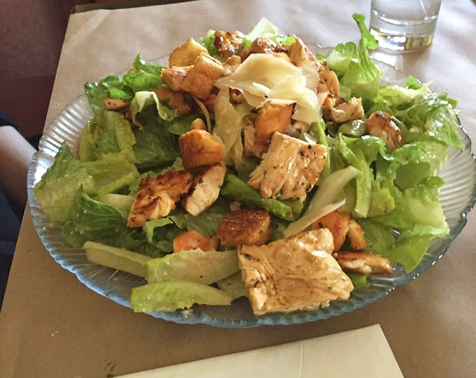 A salad that doesn't apologize for being a salad. Fresh, crisp, and substantial enough to hold its own at a table dominated by carbs.