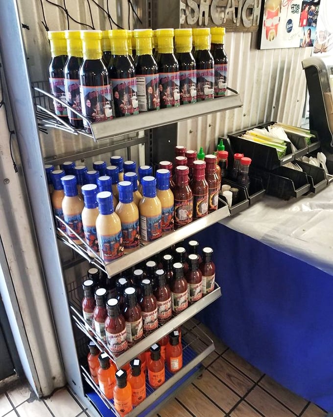 The sauce selection at Fresh Catch is like a supporting cast of Oscar-worthy performers &ndash; each bottle ready to elevate your meal from excellent to transcendent.