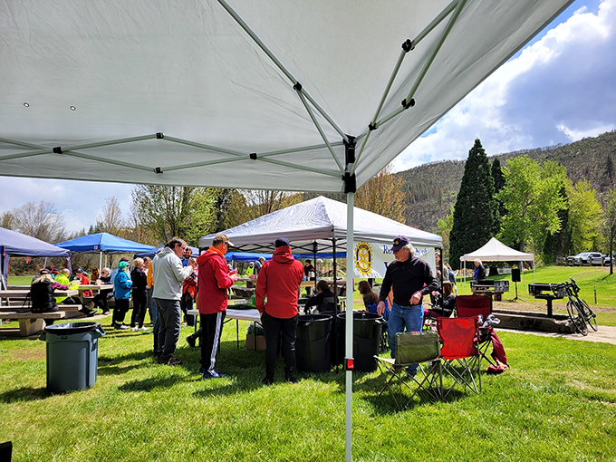 Community gatherings in Yreka happen under open skies, where conversations flow as naturally as the nearby Klamath River.