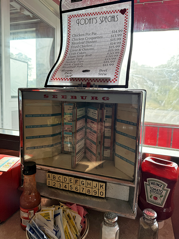 Vintage Seeburg wallbox&mdash;when selecting your soundtrack was as important as choosing between pie and cake.