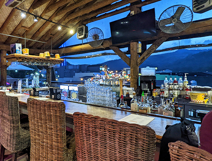 The service counter&mdash;where margarita dreams come true and the staff somehow manages to keep track of who ordered what amid the festive chaos.