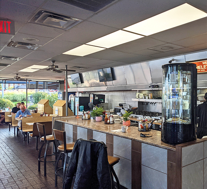 The counter offers front-row seats to the culinary show. Where regulars perch and newcomers become converts to the Church of Good Breakfast.