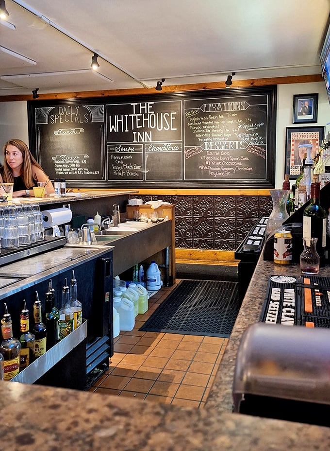 The chalkboard menu&mdash;where daily specials are written with the confidence of a place that knows exactly what it's doing. No pretension, just delicious possibilities. 