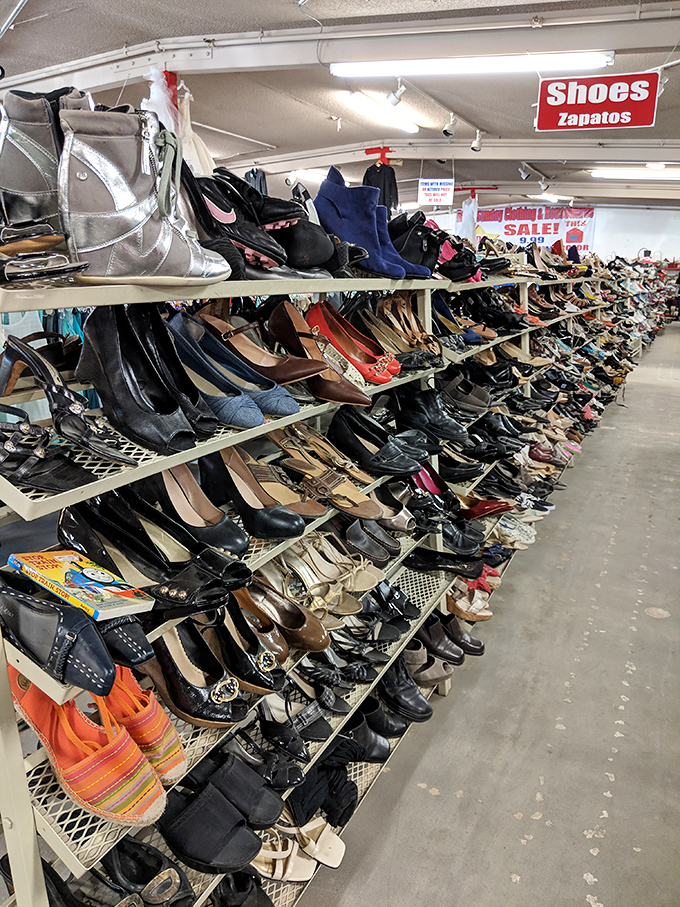 Shoes with stories to tell, if only they could talk about where they've walked.