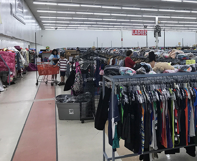 The thrill of the hunt brings shoppers of all ages together. That focused expression? It's the universal look of someone who just spotted a bargain.