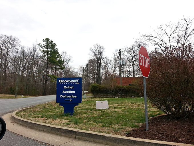 Follow the blue sign to bargain bliss. Like a modern-day "X marks the spot" on a treasure map for the fiscally savvy adventurer.