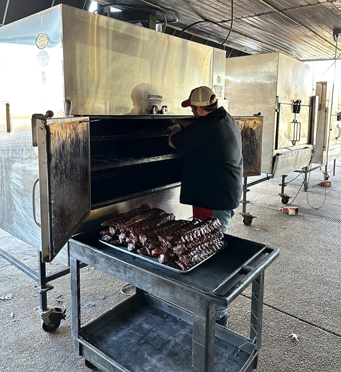 Behind every great BBQ joint is a serious smoker. This is where the magic happens, one patient hour after another.