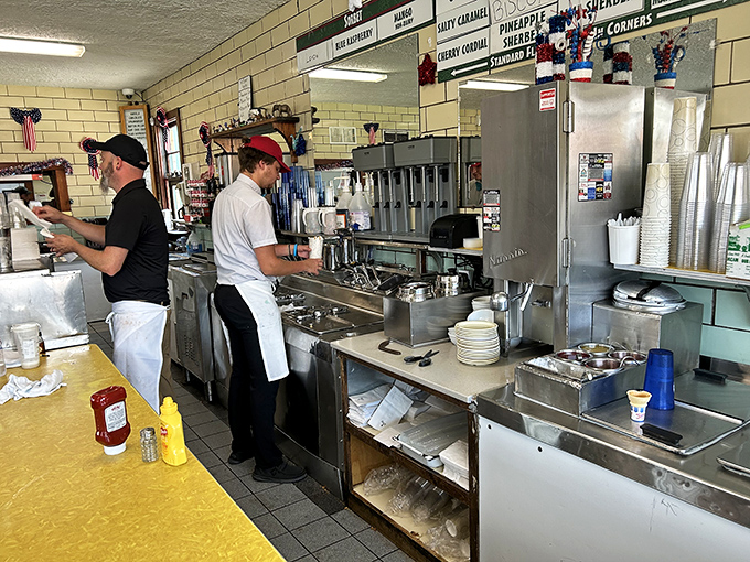 The white-aproned ice cream artisans at work&mdash;guardians of tradition who understand that making people happy is serious business.