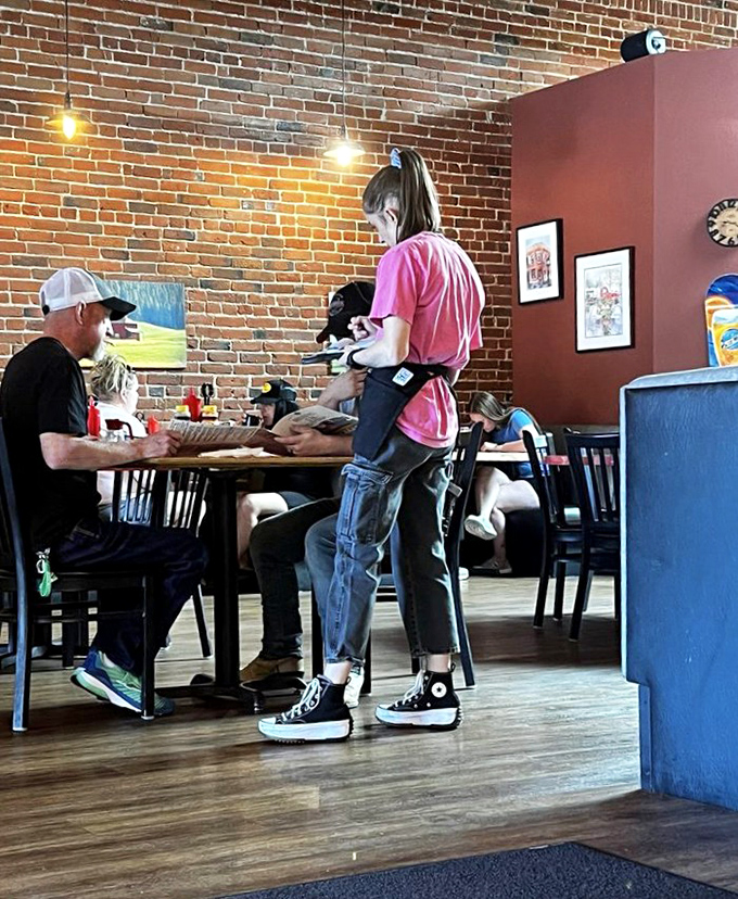 Service with genuine Idaho warmth. The staff moves with the practiced efficiency of people who understand breakfast is serious business.