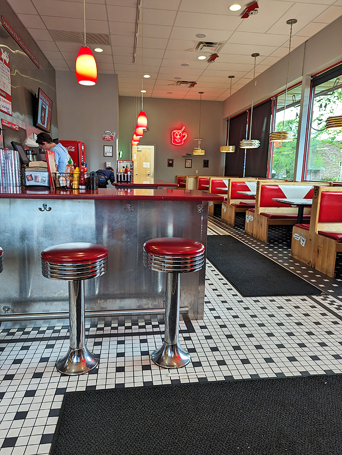 Where diner magic happens&mdash;the space where servers navigate with practiced precision and every order comes with a side of New Hampshire hospitality.