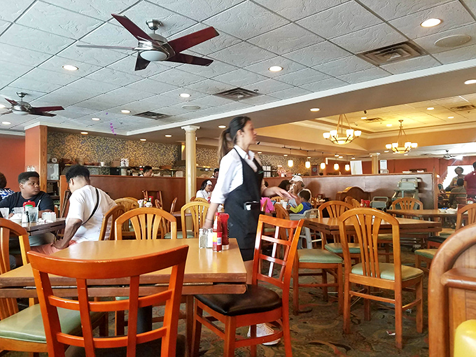 The bustling heart of Lumes, where staff orchestrate the morning ballet of plates, orders, and perfectly timed coffee refills.