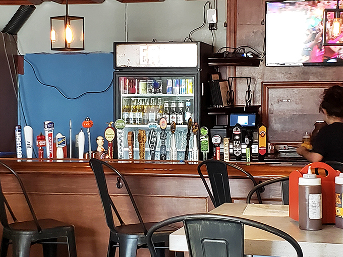 Where beer meets barbecue – a well-stocked bar with plenty of taps ready to help wash down whatever smoky delight you've chosen.