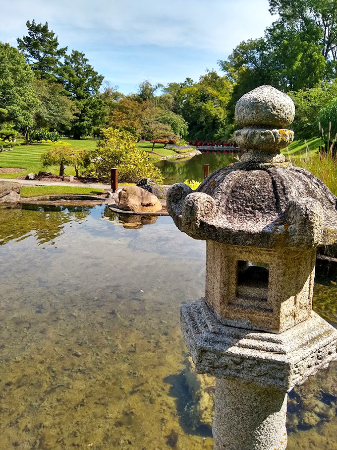 Not your average garden gnome! This authentic stone lantern brings centuries of Japanese tradition to the heart of the Buckeye State.