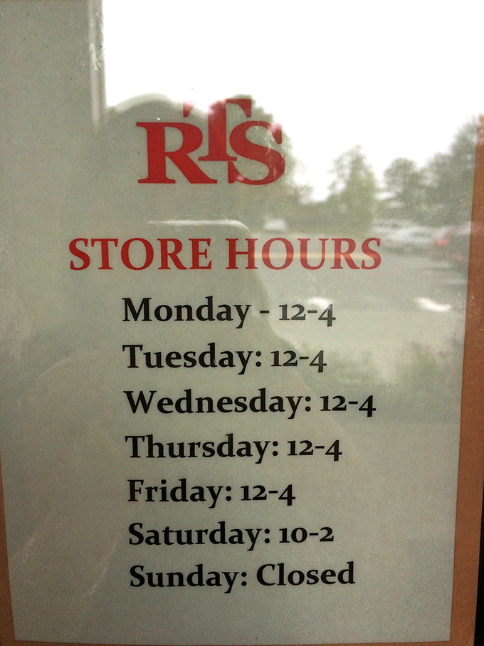 The shop's consistent hours make treasure hunting a predictable pleasure&mdash;though Saturday's early closing means the early bird gets the vintage worm.