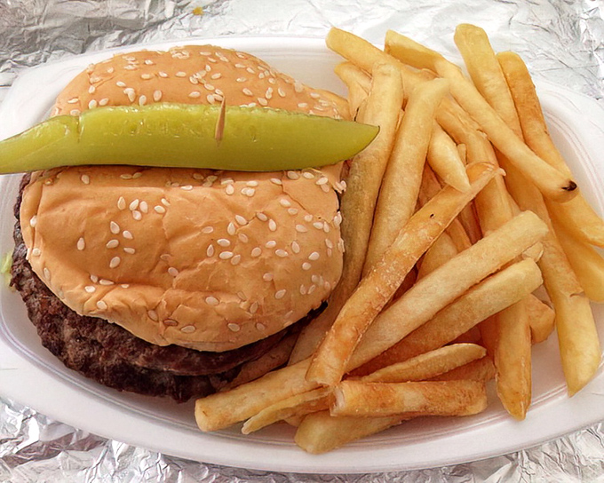 The Super Boy burger lives up to its superhero name&mdash;no cape required, though you might need extra napkins for this juicy champion.