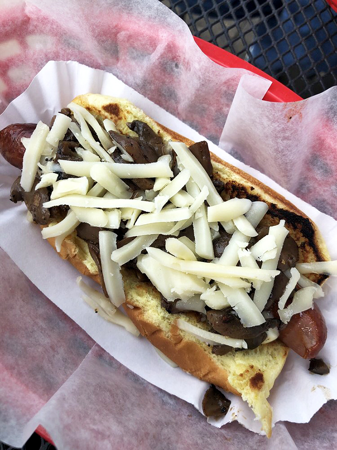 The Syra showcases the magic of mushrooms and Swiss &ndash; earthy, creamy, and utterly irresistible on a snappy all-beef canvas.