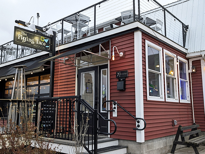 The Flying Taco's rooftop dining area promises sunset views with your salsa – a perfect Pennsylvania-meets-Mexico moment.