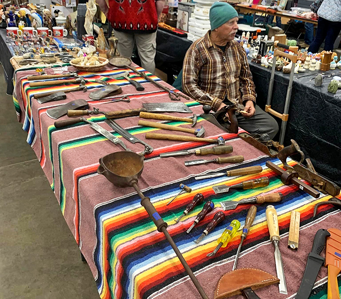 Tools with stories etched into their handles—each worn surface a testament to craftsmanship from an era when things were built to last generations.