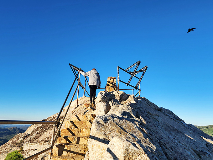 The final steps to Stonewall Peak's summit&mdash;where vertigo meets victory and the reward is a 360-degree view that makes your quivering legs worthwhile.