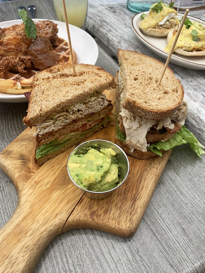 A club sandwich that doesn't need a membership fee – just your undivided attention and both hands.