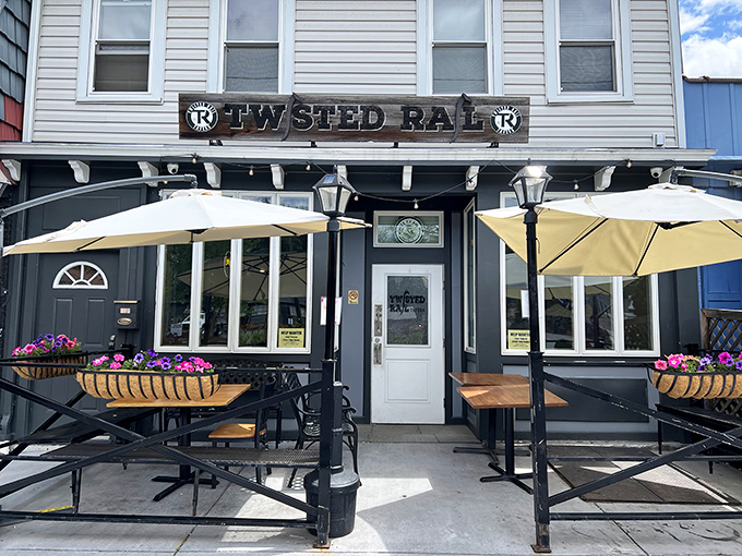 Twisted Rail's outdoor seating invites you to people-watch while sipping something refreshing&mdash;retirement's version of a corner office with a view.