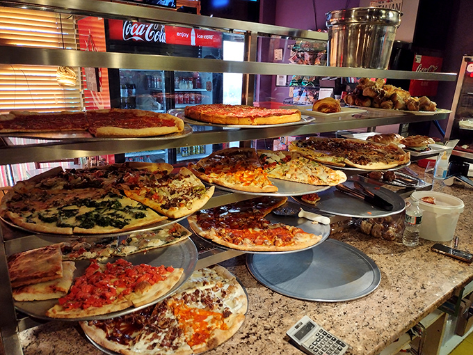 Pizza paradise exists and it's right here in Newark. This display of pies offers a tour of Italy without the jet lag or passport.