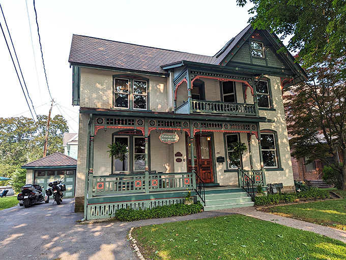 The Victorian Loft B&B offers the kind of gingerbread-trimmed charm that Instagram influencers would pay triple to photograph in more expensive ZIP codes.