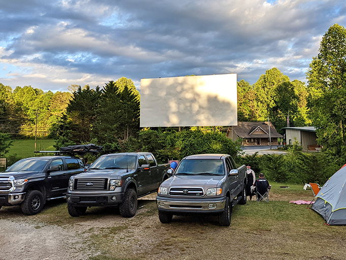 The Flamingle camper offers a bird's-eye view of movie magic happening under the stars.