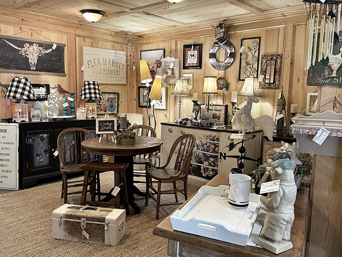 This cozy vignette feels like the living room set of a sitcom where all the best conversations happen.