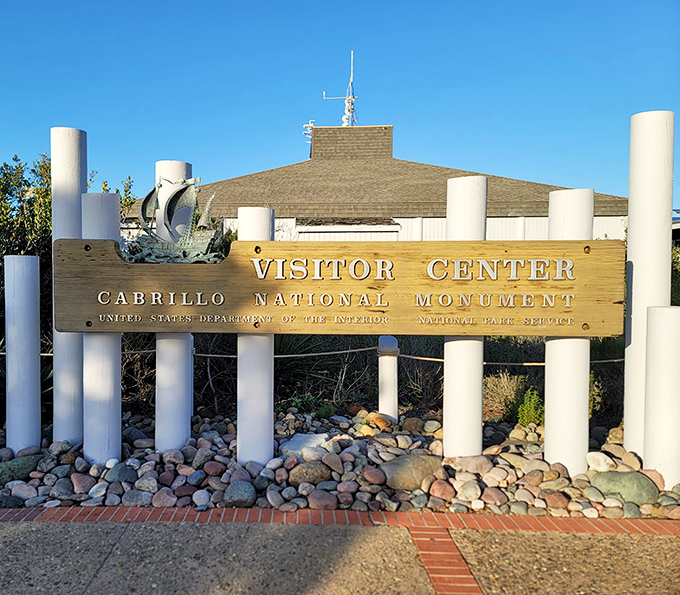 The visitor center welcomes explorers with the promise of maritime tales and coastal wonders&mdash;your gateway to San Diego's seafaring past.