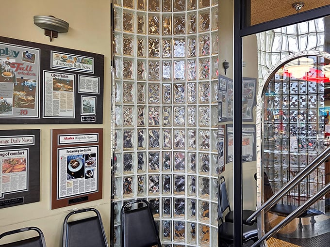 The wall of fame showcases newspaper clippings and accolades&mdash;silent testimonials that say, "Yes, it really is that good. We have receipts."