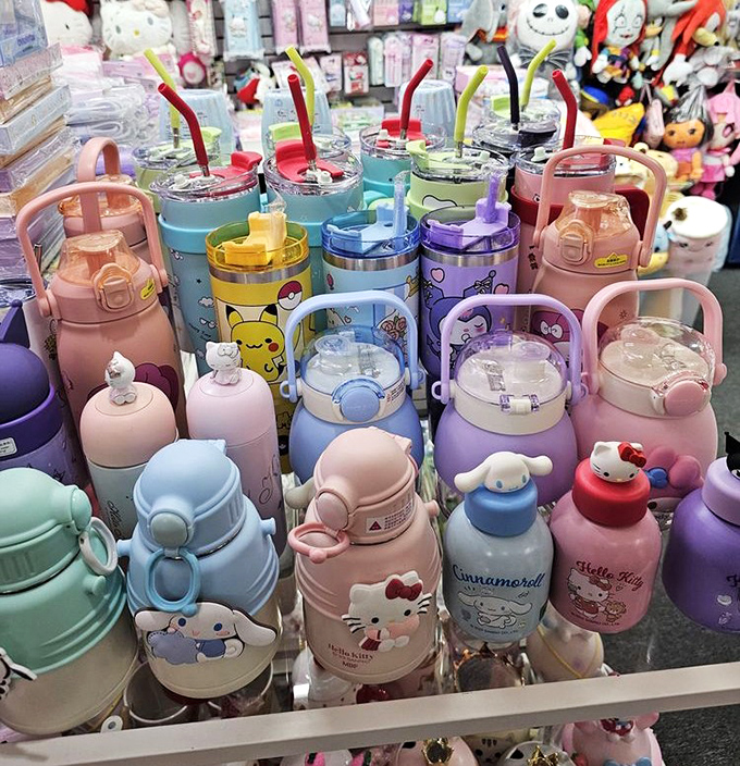 Water bottles cute enough to make hydration your new hobby. Hello Kitty would approve of your suddenly improved daily water intake.