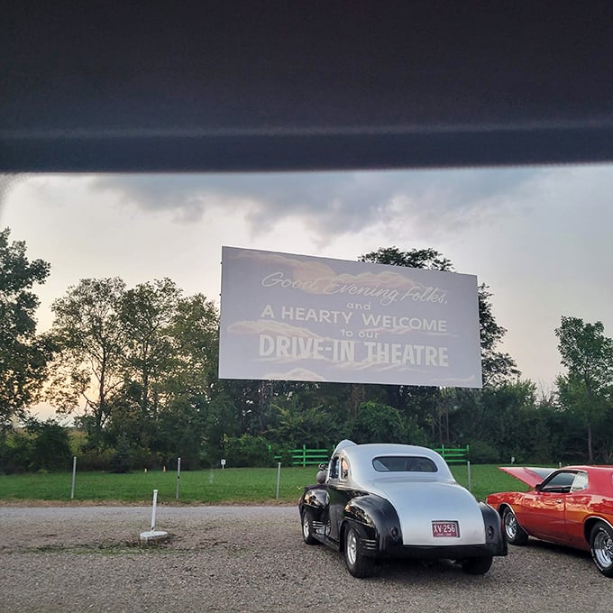 "Good Evening Folks"&mdash;a greeting from the screen that transforms strangers into a community under the stars.