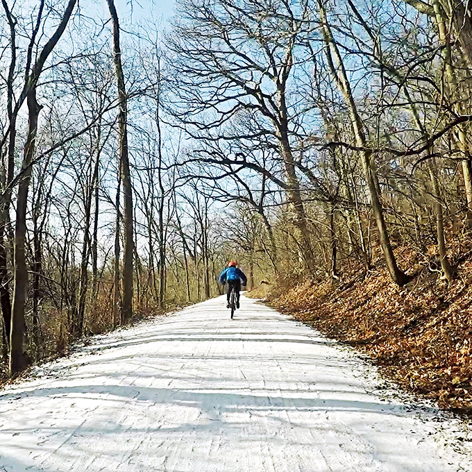 Winter transforms familiar paths into pristine adventures. The cold-weather equivalent of finding an empty beach in the Hamptons during summer.