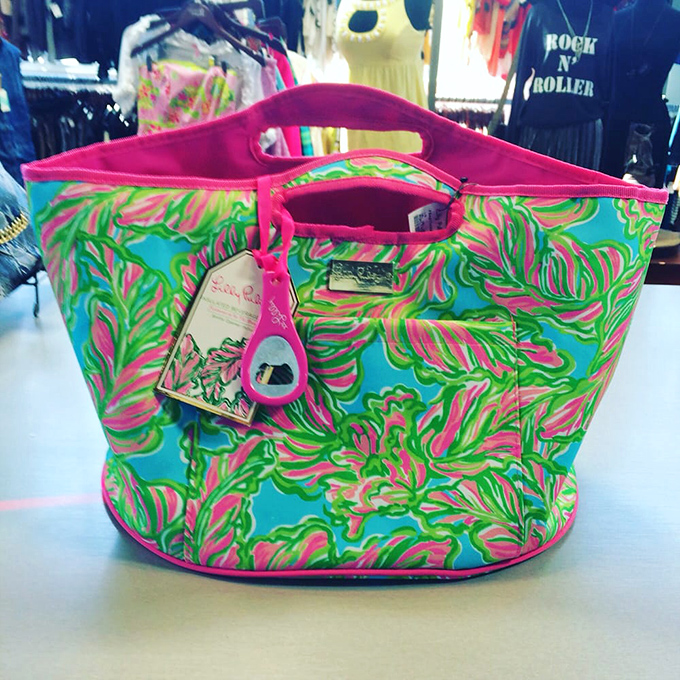This vibrant Lilly Pulitzer tote still sports its original tags—the holy grail of thrifting! Someone's shopping regret becomes your colorful bargain.