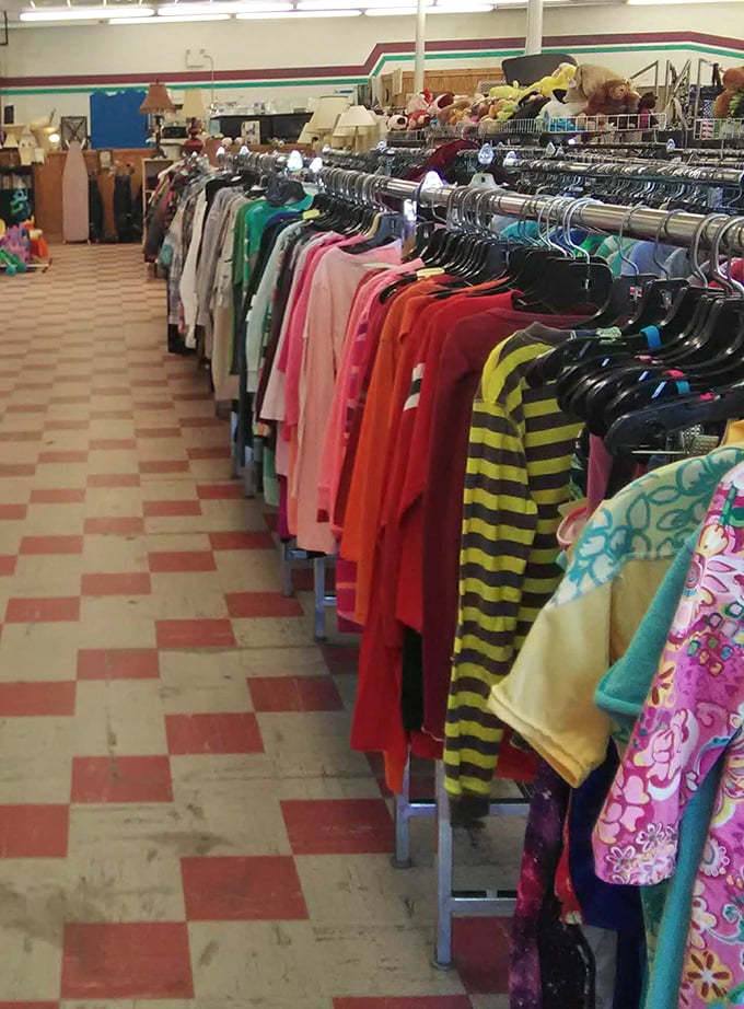 Rows of colorful finds and cozy knits await your discovery as you wander through the aisles of this local shop.