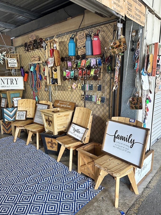 Handcrafted wooden treasures with Louisiana flair&mdash;because nothing says "home" like a Saints-themed planter made by someone who cares.