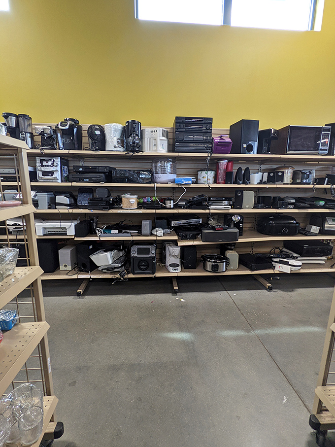 The appliance graveyard&mdash;or is it heaven? Coffee makers, stereos, and kitchen gadgets waiting for their second act.