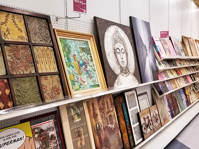 Wall art for every taste—from Buddha to comic books. That framed garden scene might be exactly what your guest bathroom has been missing all these years.