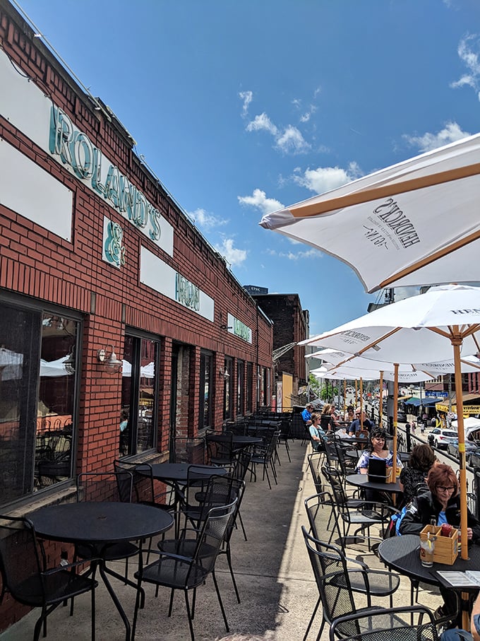 Summer in Pittsburgh means one thing: claiming your spot on Roland's patio to watch the Strip District world go by.