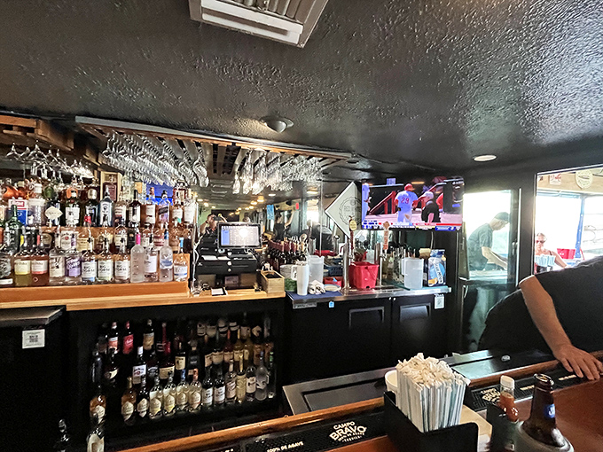 The bar doesn't just serve drinks; it serves possibilities&mdash;each bottle a potential story waiting to be poured.